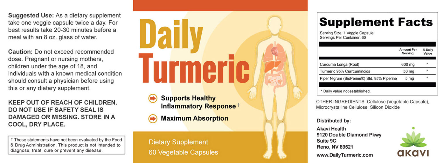 Daily Turmeric – Dietary Supplement | Supports Healthly Inflammatory ...